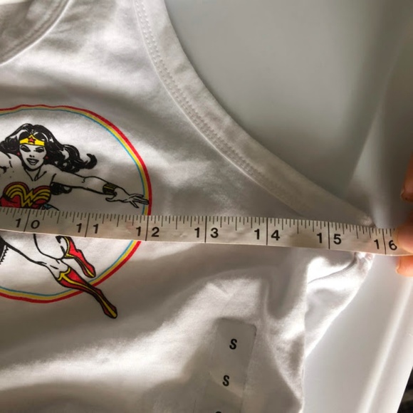 Wonder Woman | Tops | Wonder Woman Small Tank Top Racer Back White Logo ...
